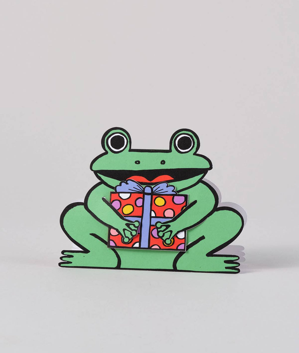 Frog Die Cut Kid's Birthday Card – Mutual Adoration + POST