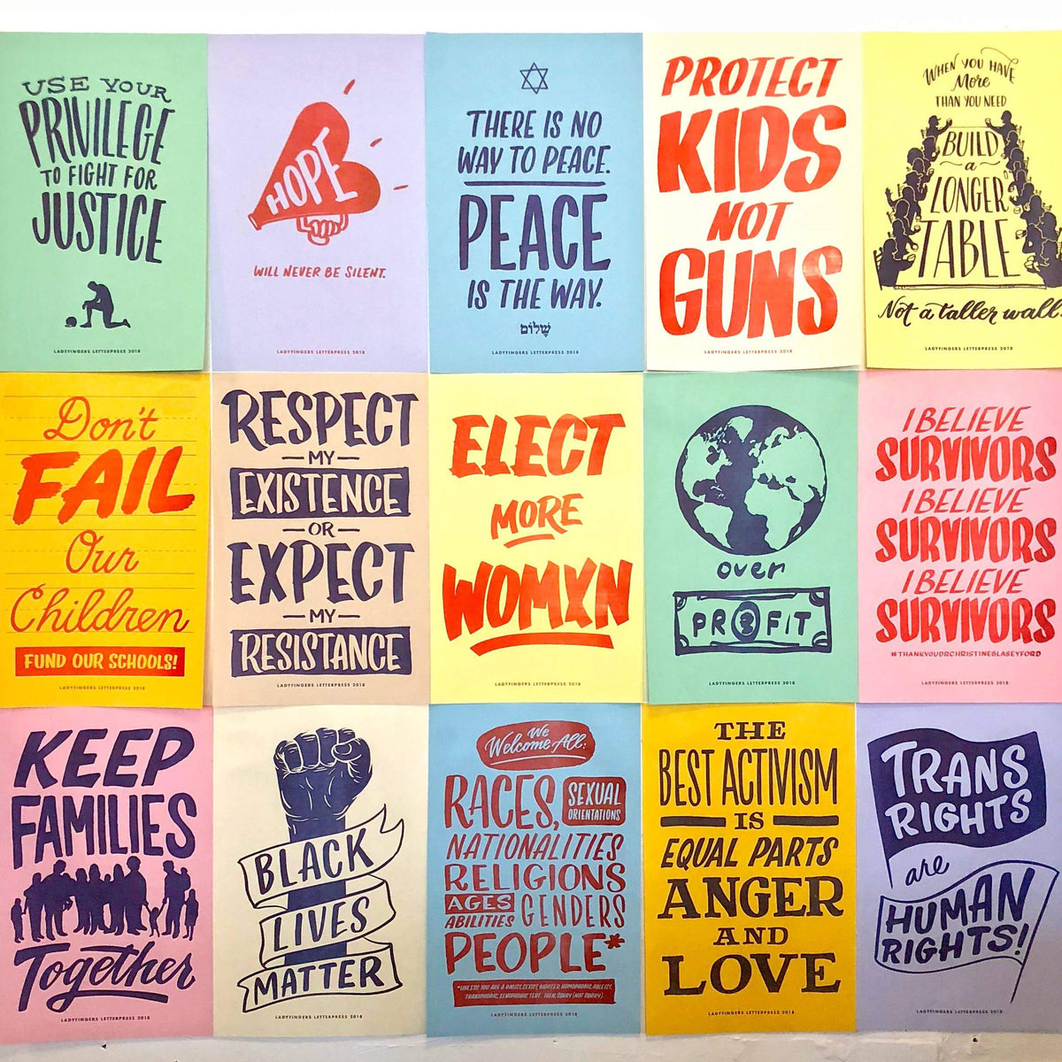 Set of 15 11x17 Protest Posters – Mutual Adoration + POST