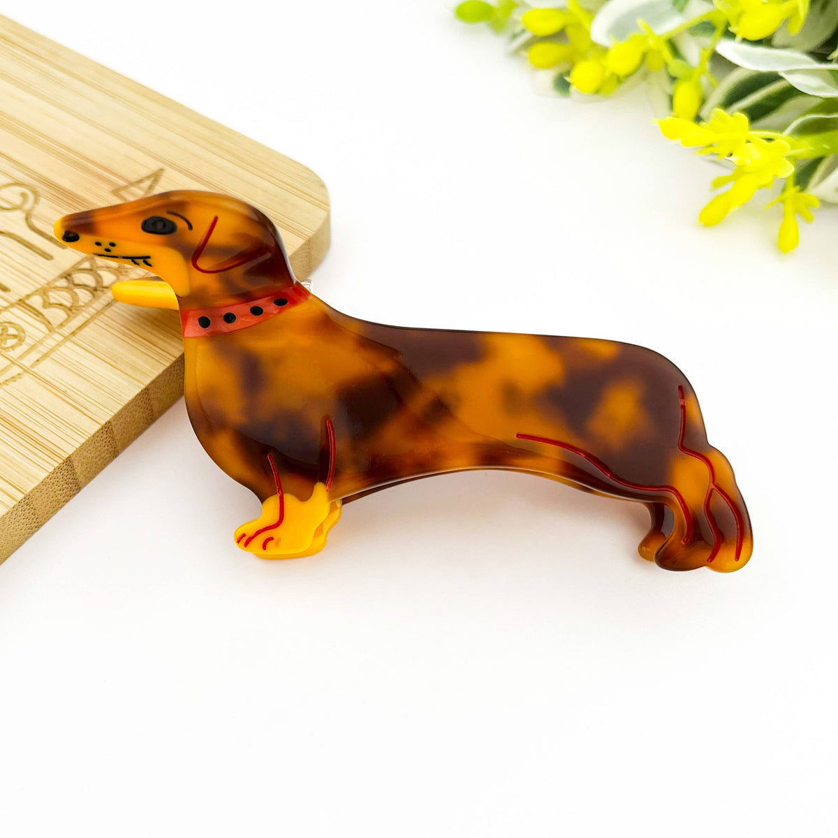 Dachshund Tortoise Doxie Hair Claw Clip – Mutual Adoration + POST
