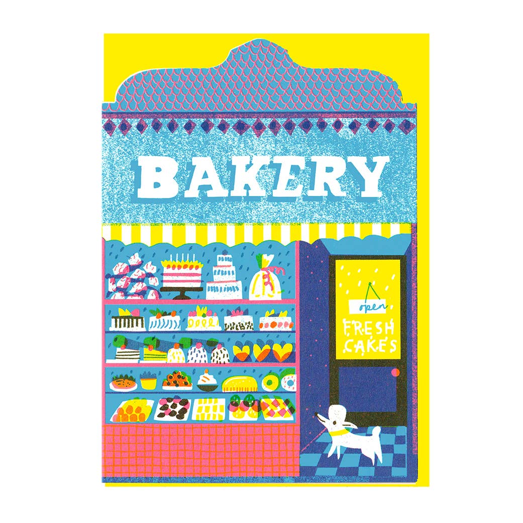 Bakery Shop Die Cut Greeting Card – Mutual Adoration + POST