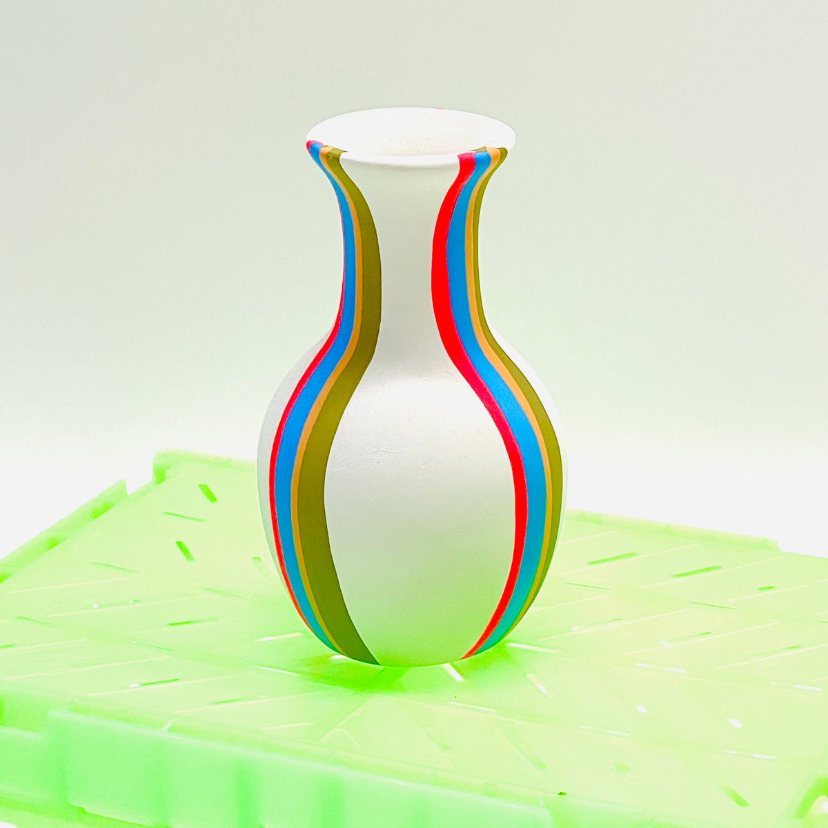 Hand Painted Mod Gucci Stripe Vase – Mutual Adoration + POST