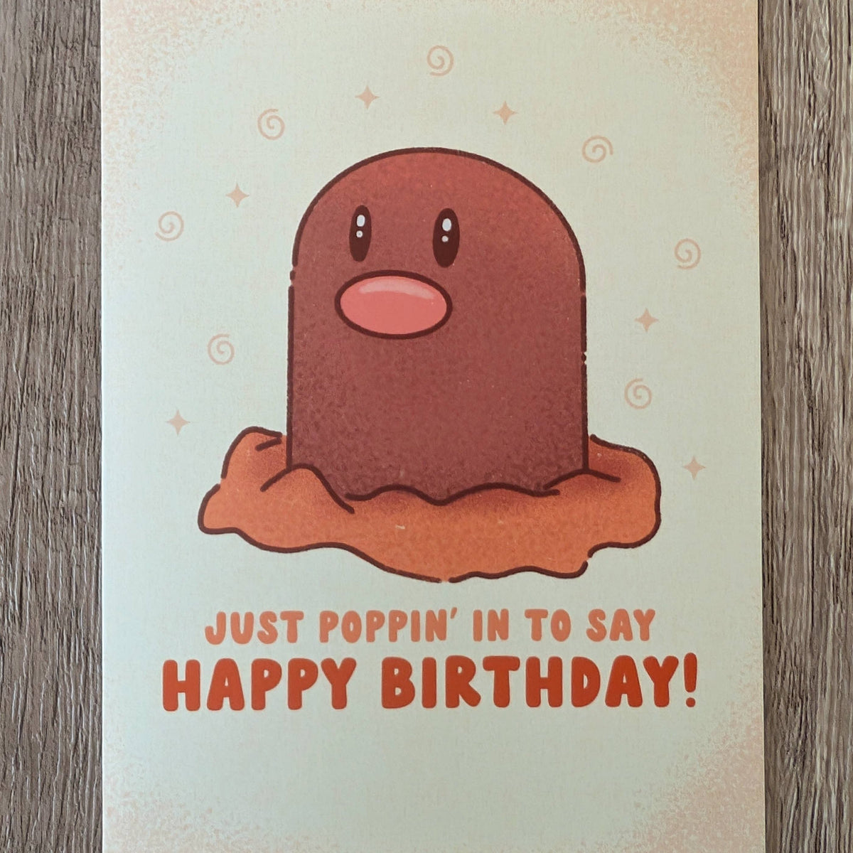 Diglett Cute Pokémon Video Game Nintendo Birthday Card – Mutual ...