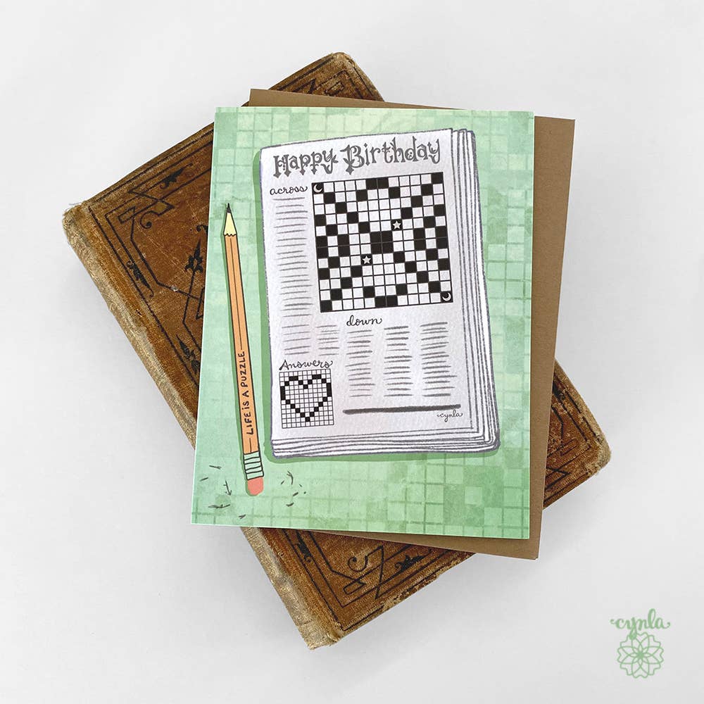 Crossword Birthday Card – Mutual Adoration + POST
