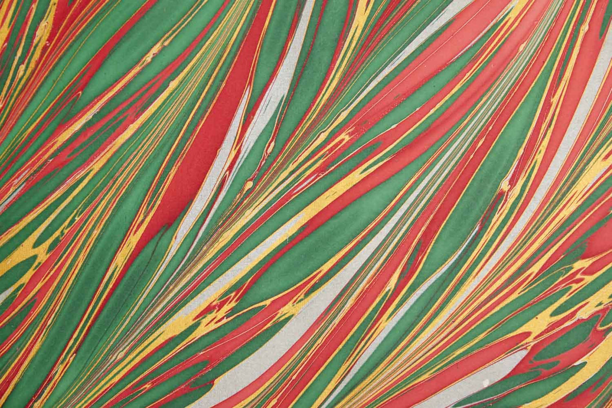 Hand Marbled Christmas Wrapping Paper - Striations Festive – Mutual ...