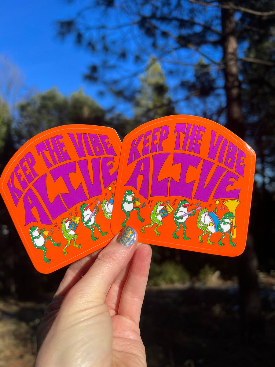 Keep The Vibe Alive Frog Parade Sticker – Mutual Adoration + POST