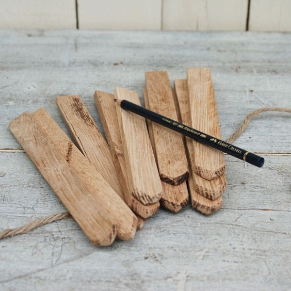 Engraved Reclaimed Wood Garden Marker Stakes – Mutual Adoration + POST
