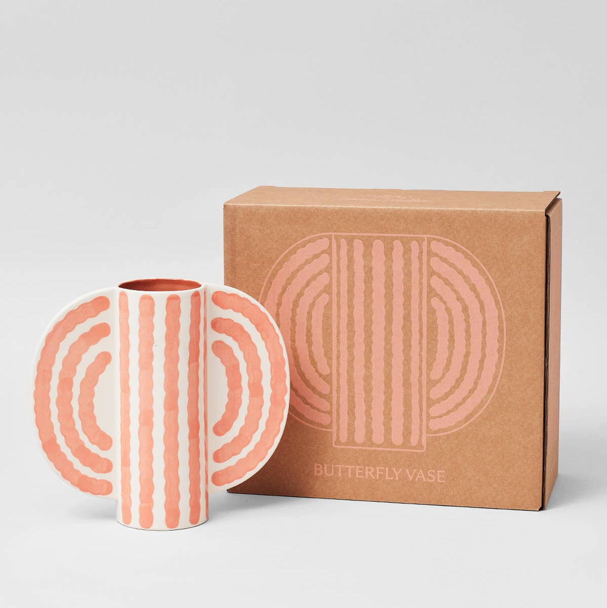 Pink Ceramic Small Butterfly Vase – Mutual Adoration + POST
