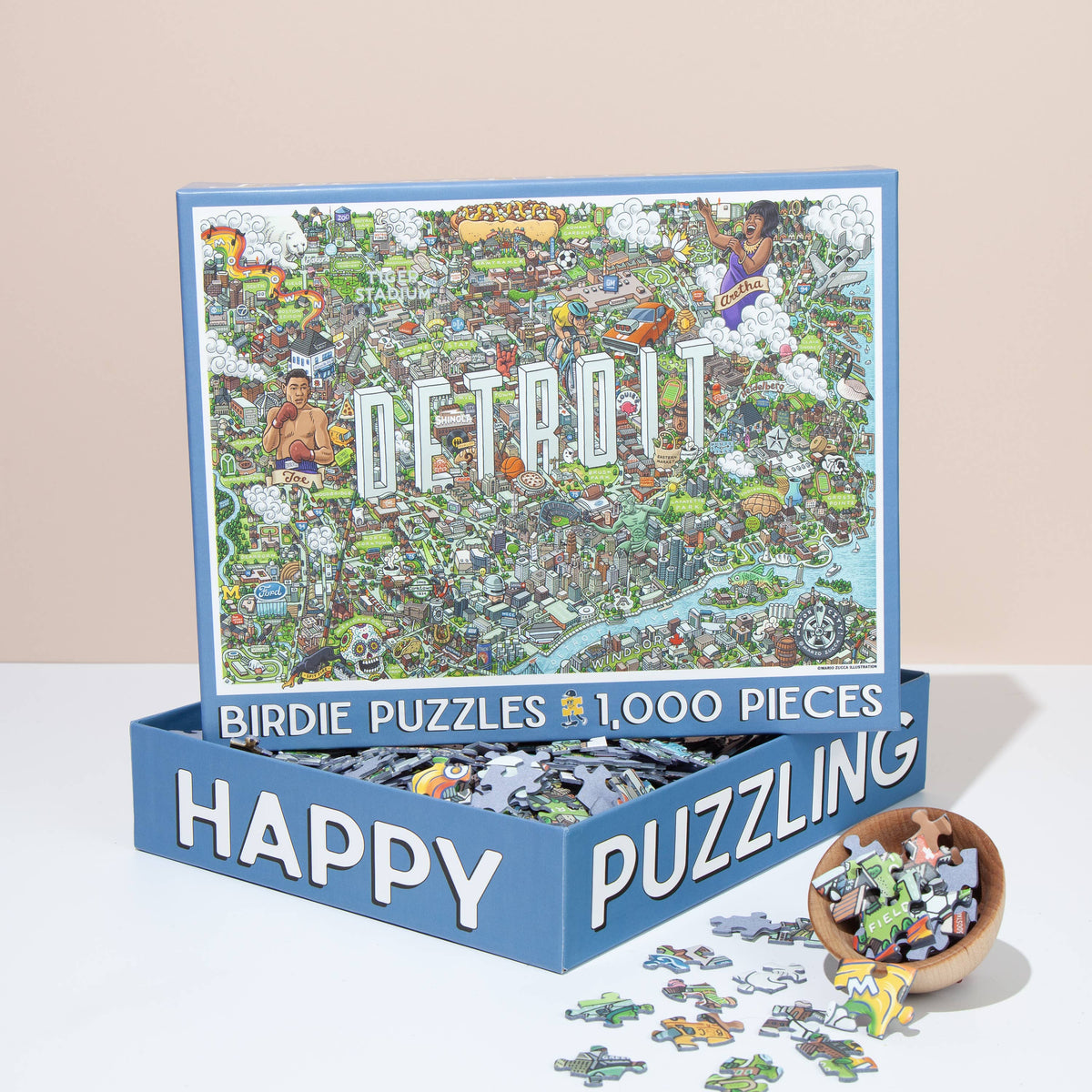 Detroit Original Illustration 1,000 Pieces Puzzle – Mutual Adoration + POST