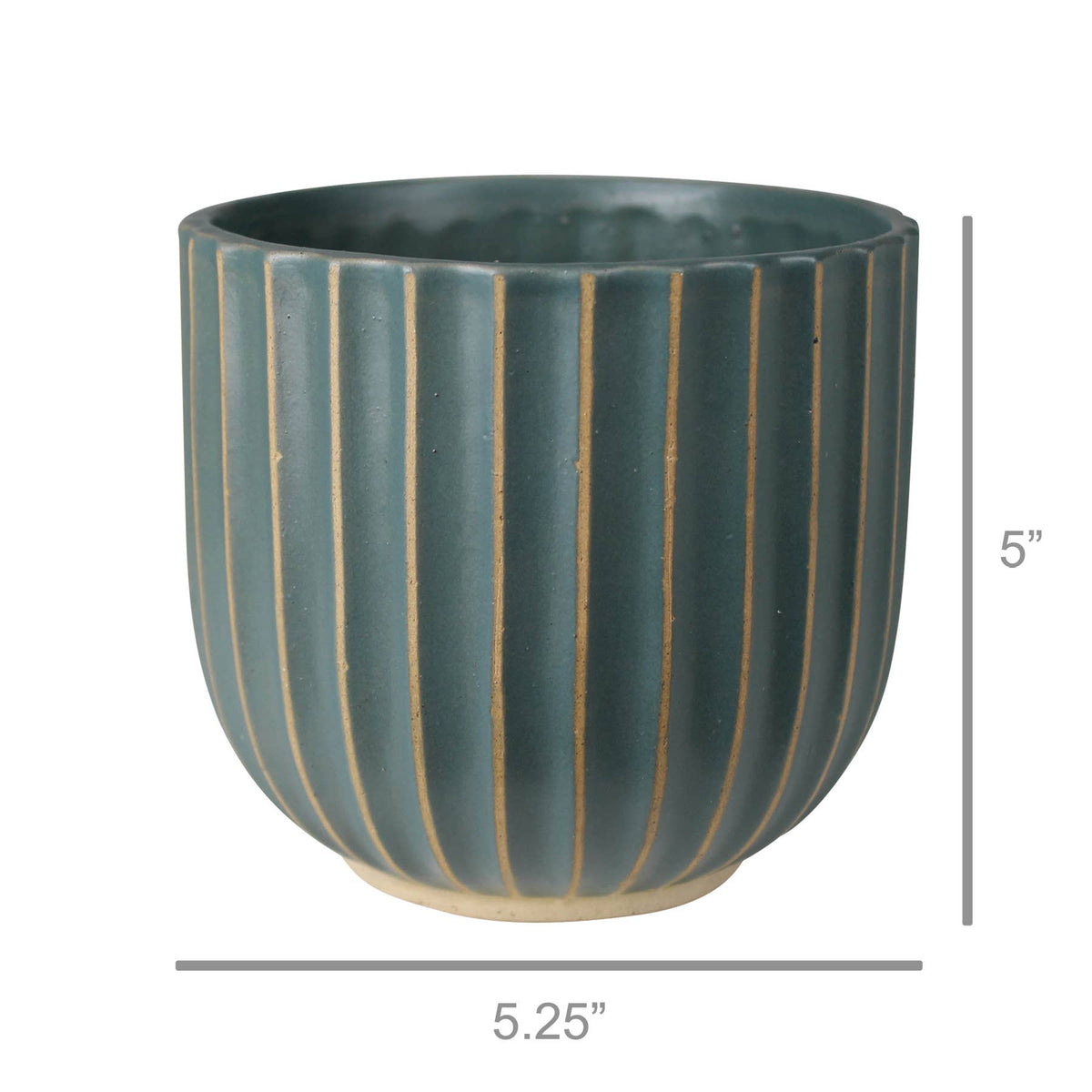 Blue-Green Lyna Scalloped Cachepot Planter – Mutual Adoration + POST