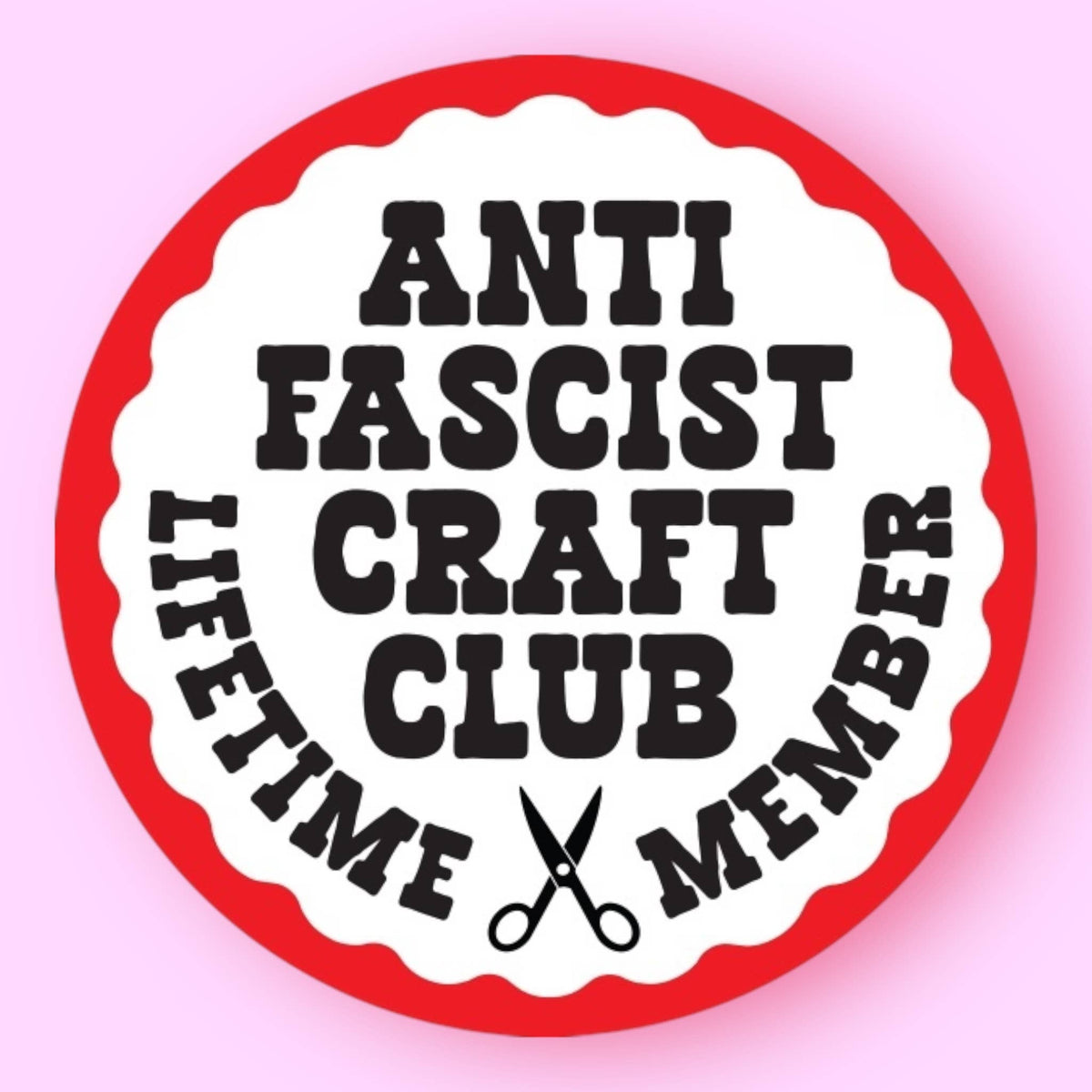 Anti Fascist Craft Club Sticker – Mutual Adoration + POST