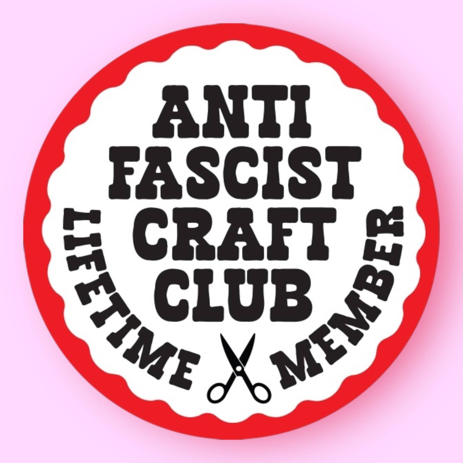 Anti Fascist Craft Club Sticker – Mutual Adoration + POST