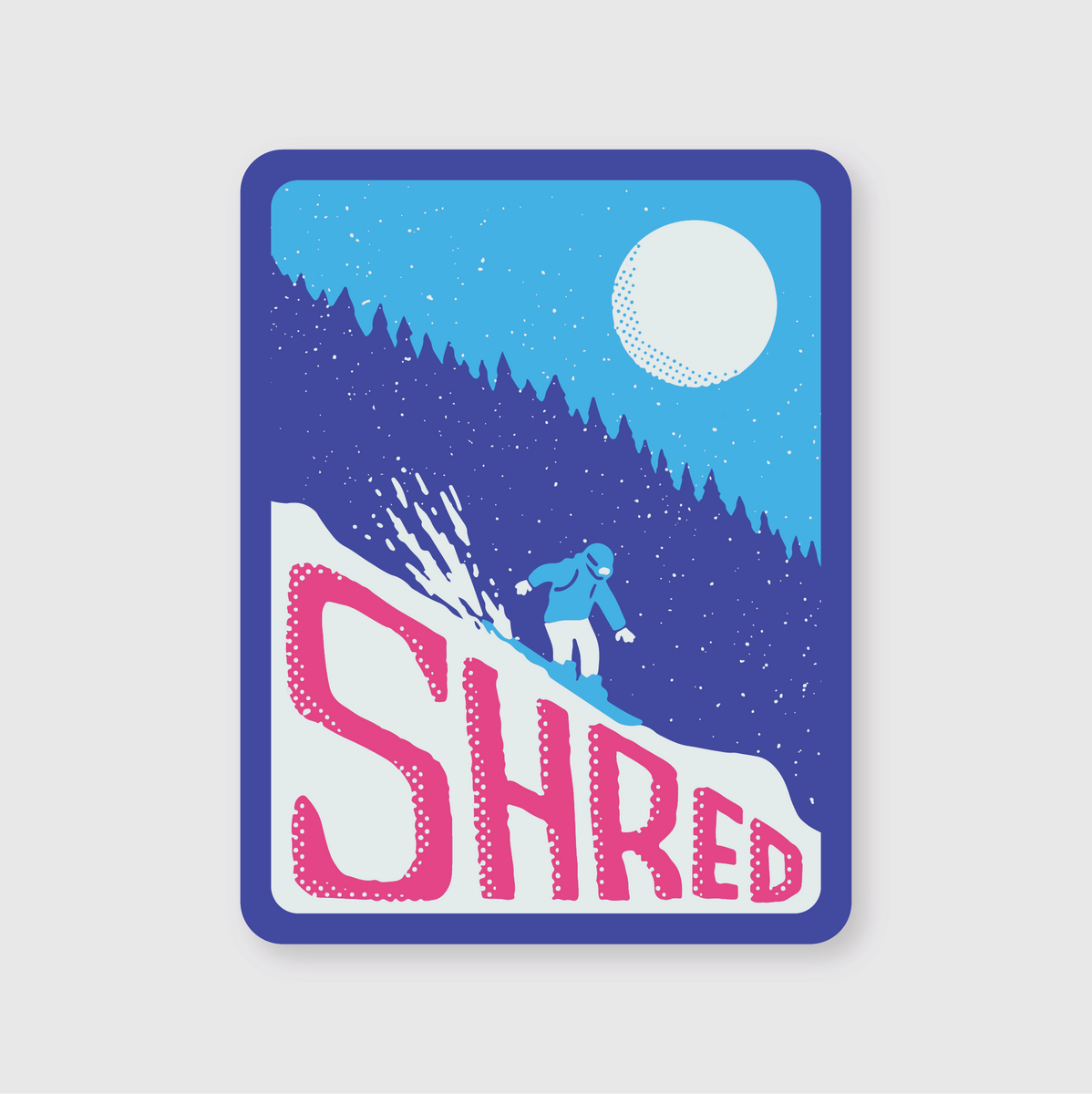 Shred Mountain Sticker – Mutual Adoration + POST