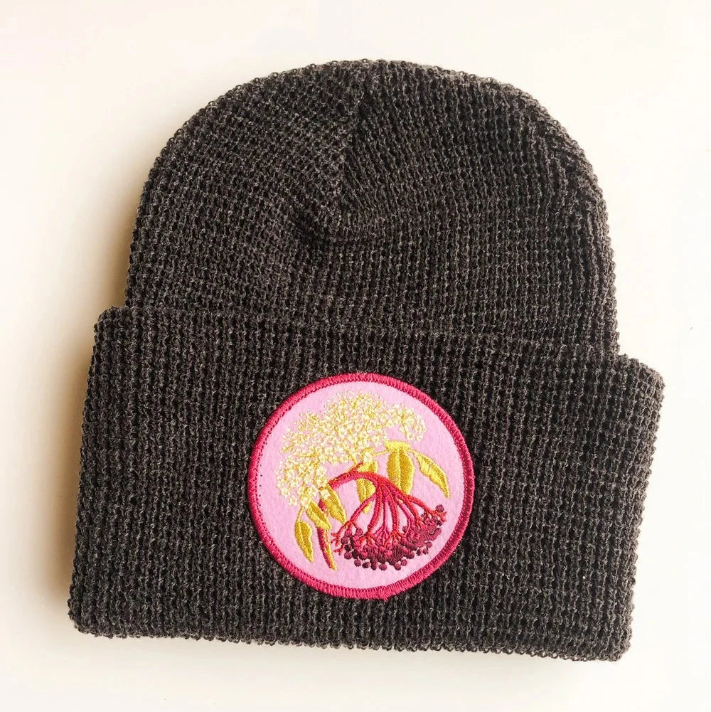 Elderberry Native Plant Patch Waffle Beanie Hat – Mutual Adoration + POST