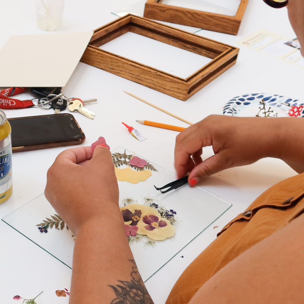 02/13/2026 Friday 3-5pm Botanical Collage Workshop: Framed Pressed Flo ...