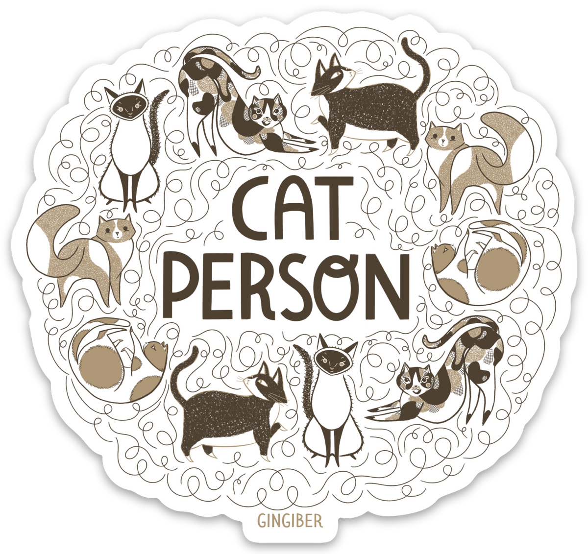 Cat Person Sticker – Mutual Adoration + POST