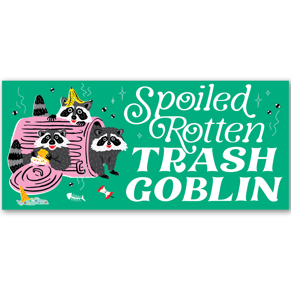 Spoiled Rotten Trash Goblin Mini Bumper Sticker – Mutual Adoration + POST