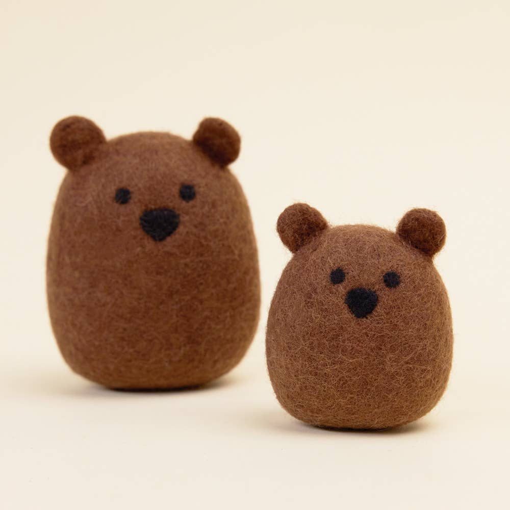 Brown Bear Felted Wool Pet Toy – Mutual Adoration + POST