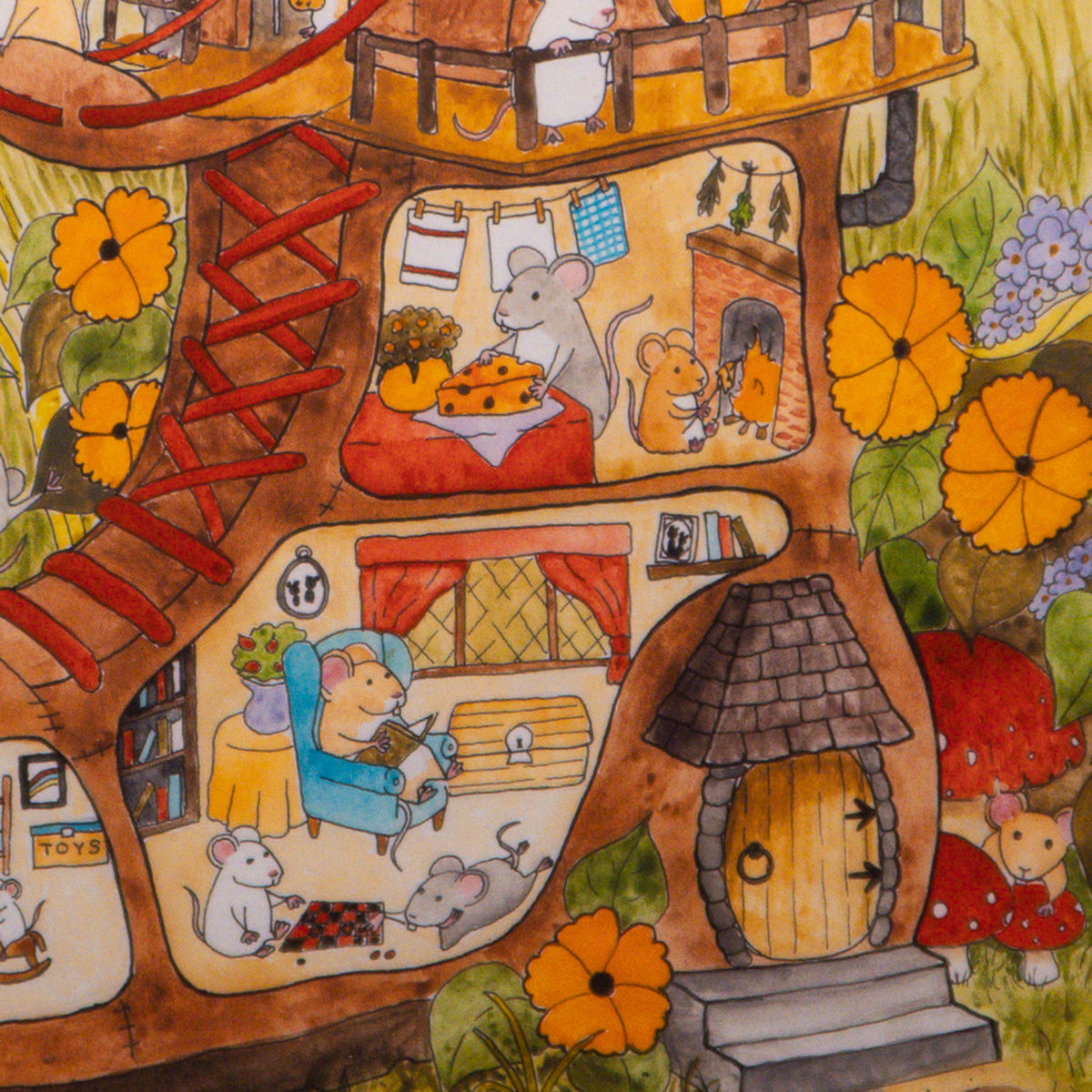 Mouse House Art Print in Reclaimed Wood Frame – Mutual Adoration + POST