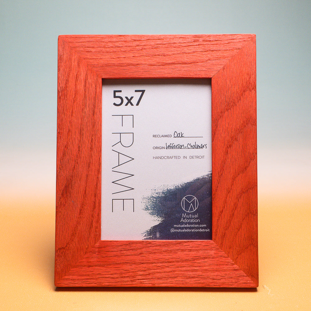 Wide Crimson Red Reclaimed Wood Picture Frames – Mutual Adoration + POST