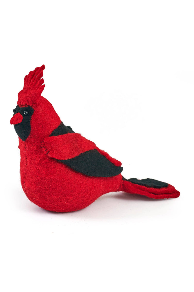 Handmade Hand Felted Wool Cardinal Tree Topper – Mutual Adoration + POST