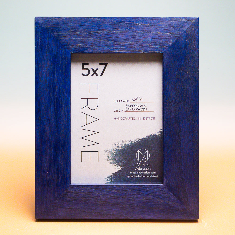 Wide Indigo Blue Reclaimed Wood Picture Frames – Mutual Adoration + POST