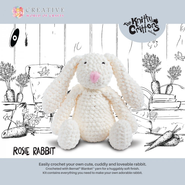 Knitty Critters Rosie Rabbit Crochet Kit – Mutual Adoration + POST