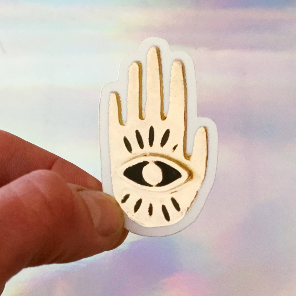 Metallic Gold Vinyl Hand Eye Sticker – Mutual Adoration + POST