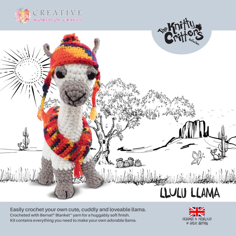 Knitty Critters Llulu Llama Crochet Kit – Mutual Adoration + POST