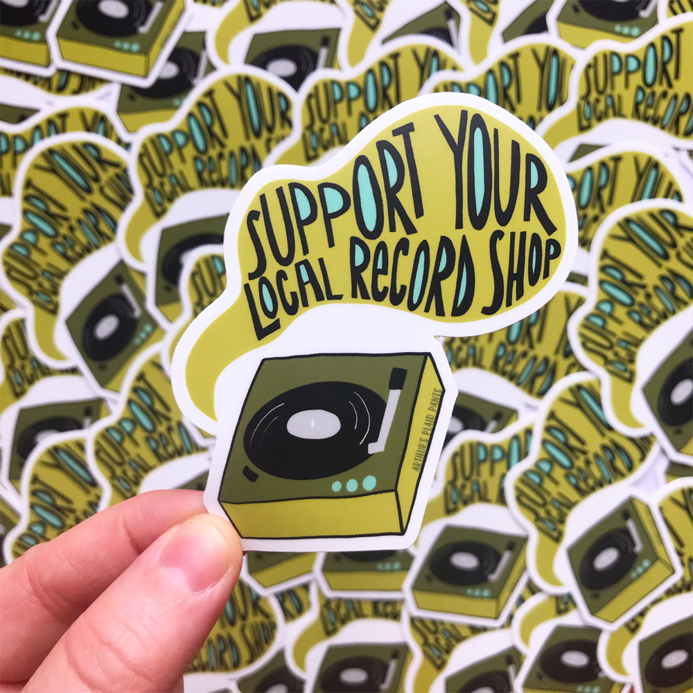 Support Your Local Record Shop Sticker – Mutual Adoration + POST