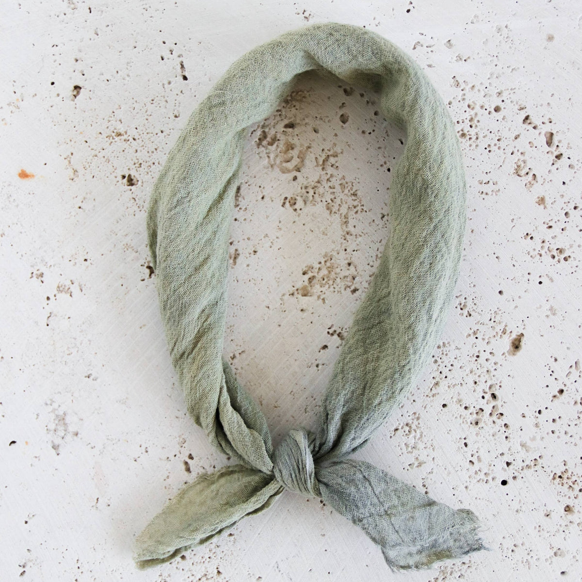 Sage Cotton Gauze Plant Dyed Bandana – Mutual Adoration + POST
