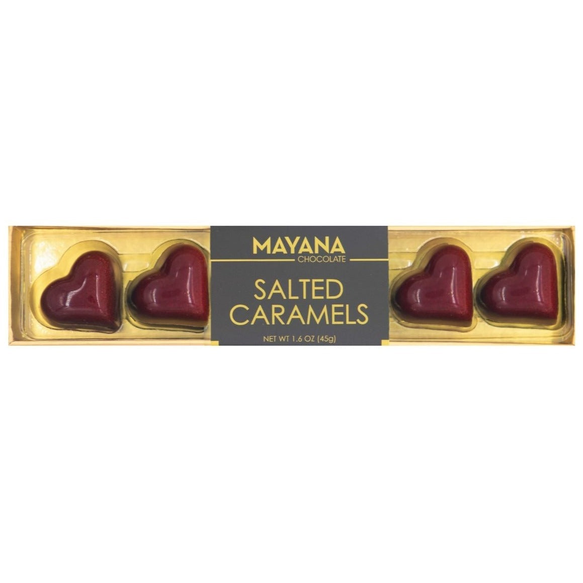 6 Piece Valentine Hearts Salted Caramels – Mutual Adoration + POST