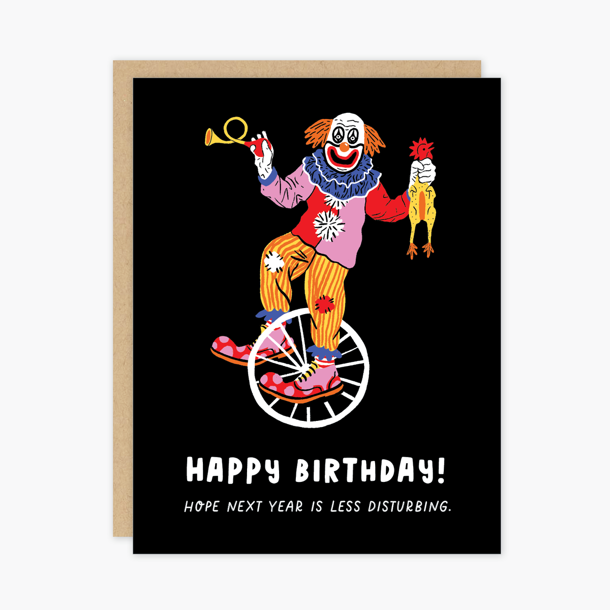 Disturbing Clown Birthday Card – Mutual Adoration + POST