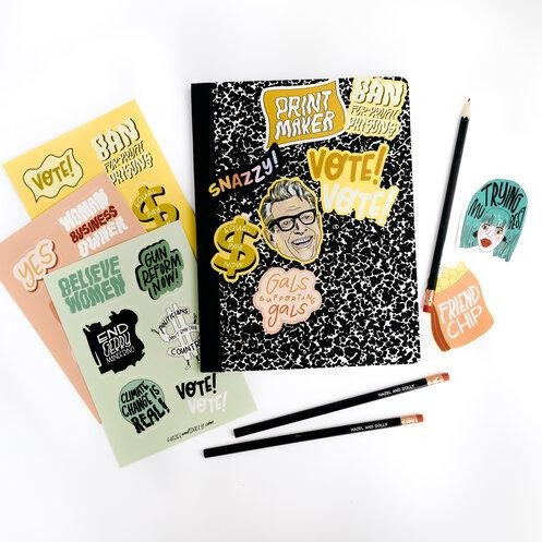 Vote! Yellow Die Cut Sticker Sheet – Mutual Adoration + POST