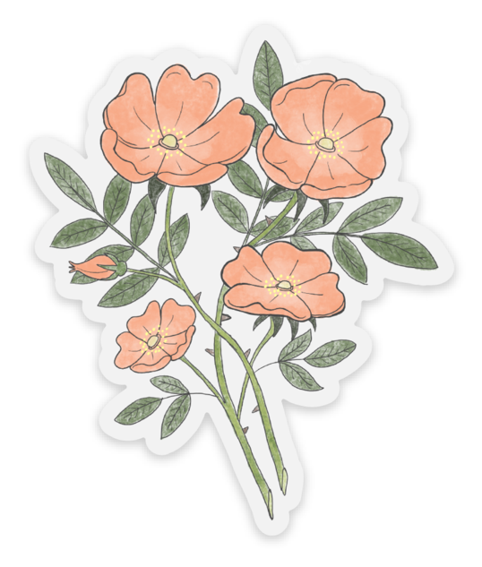 Briar Rose Flower Sticker – Mutual Adoration + POST