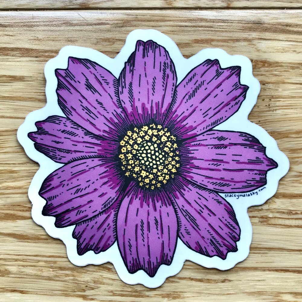Cosmos Flower Sticker – Mutual Adoration + POST