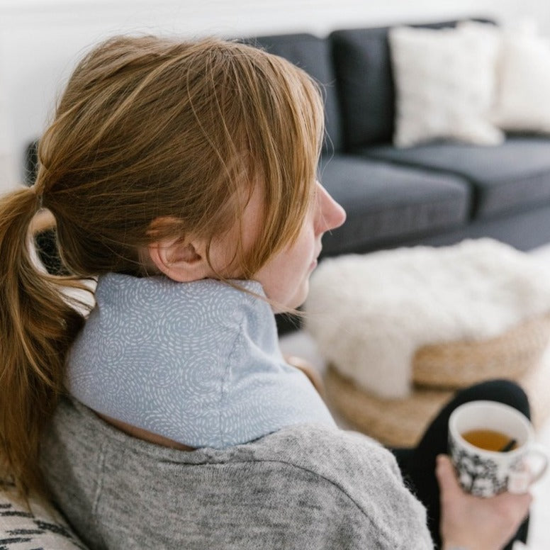 Lavender + Flax Flannel Neck Wrap – Mutual Adoration + POST