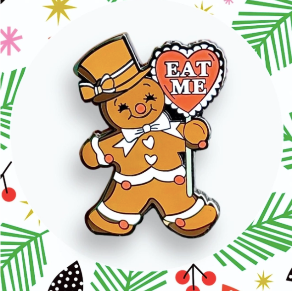Eat Me Gingerbread Man Pin – Mutual Adoration + POST