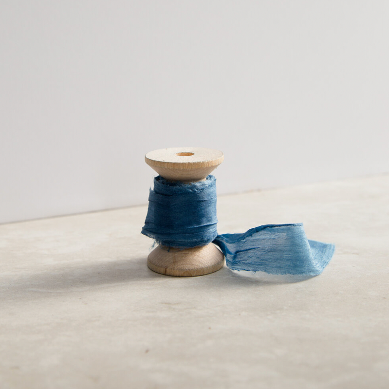 Indigo 5 Yard Spool Plant Dyed Silk Ribbon – Mutual Adoration + POST