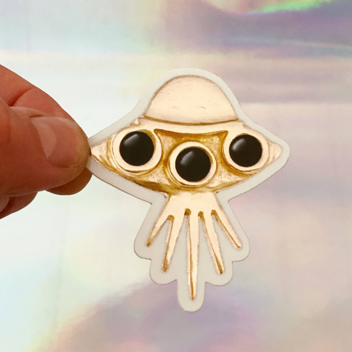 Metallic Gold Vinyl UFO Sticker – Mutual Adoration + POST