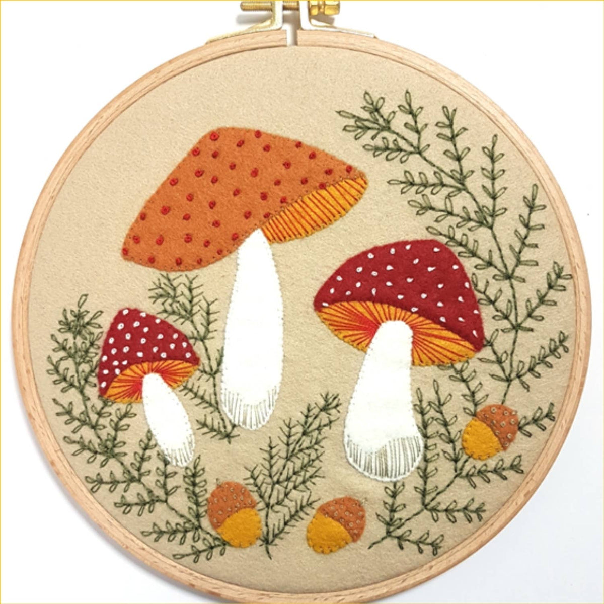 Toadstool Appliqué Embroidery Kit – Mutual Adoration + POST