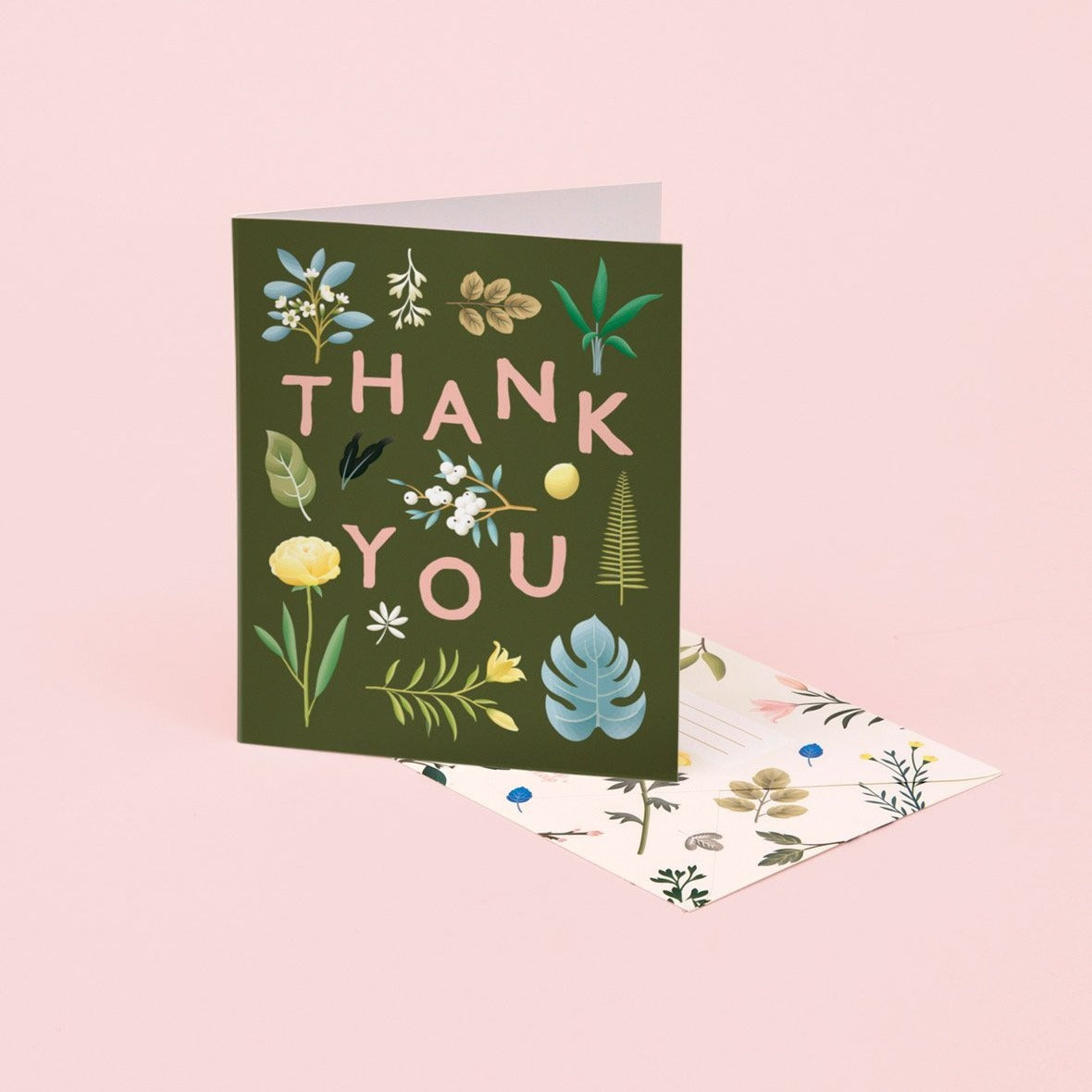 Green Botanical Thank You Card – Mutual Adoration + POST
