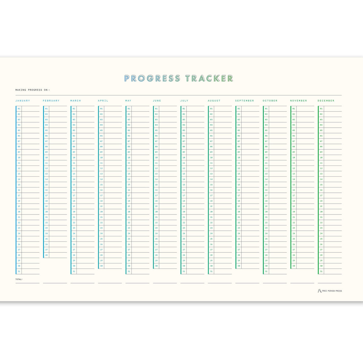 Progress Tracker Planner Poster – Mutual Adoration + POST