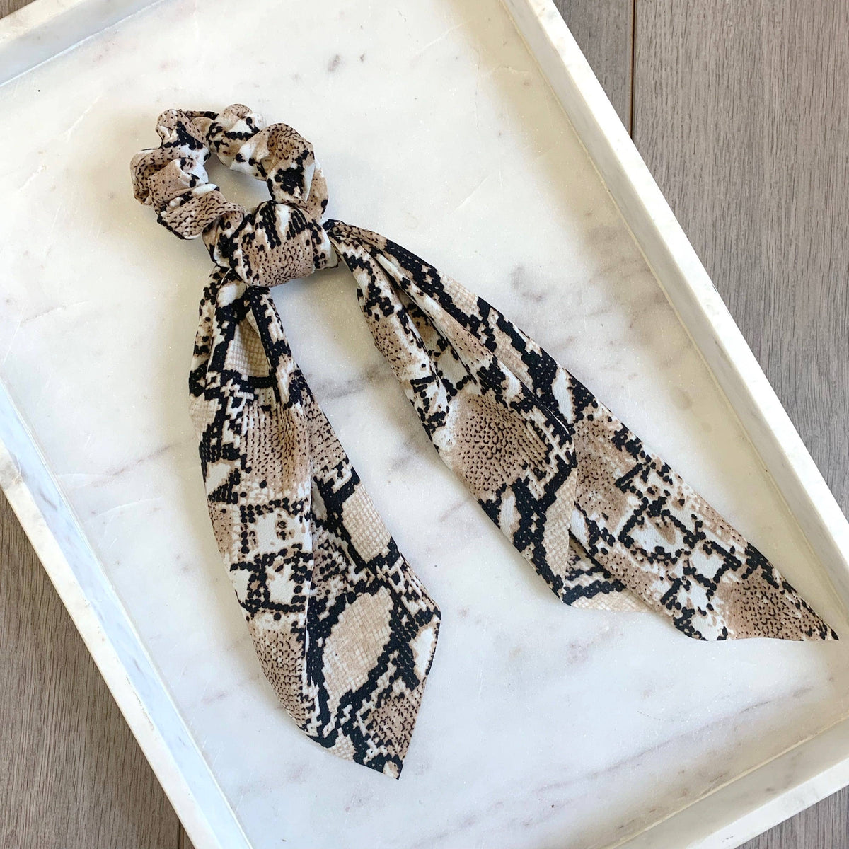 Snakeskin Hair Scarf Scrunchie – Mutual Adoration + POST