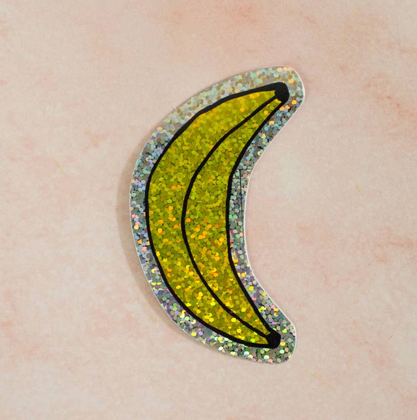 Glitter Banana Sticker – Mutual Adoration + POST