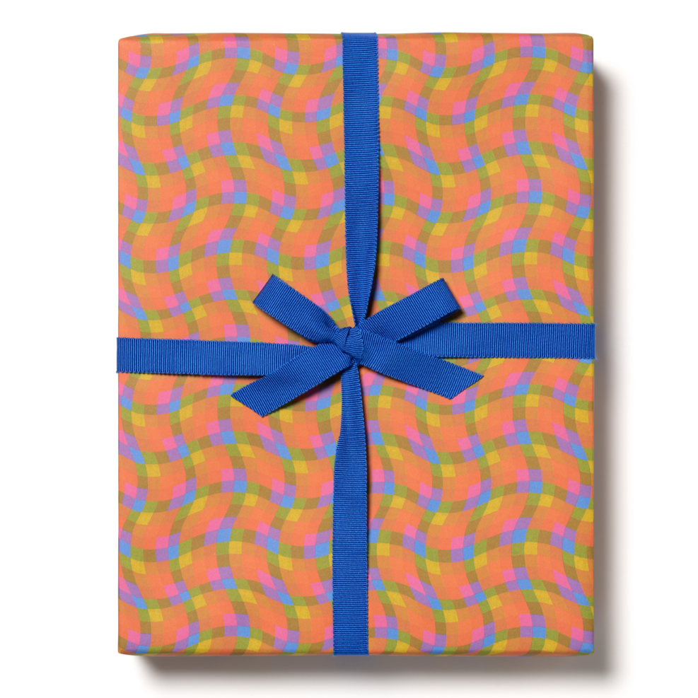 Trippy Checker Gift Wrapping Paper Roll – Mutual Adoration + POST