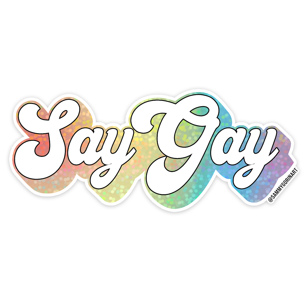 Say Gay Glitter Sticker – Mutual Adoration + POST