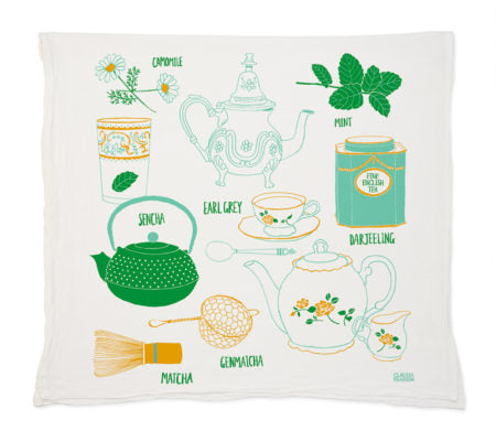 Illustrated Tea Time Tea Towel – Mutual Adoration + POST